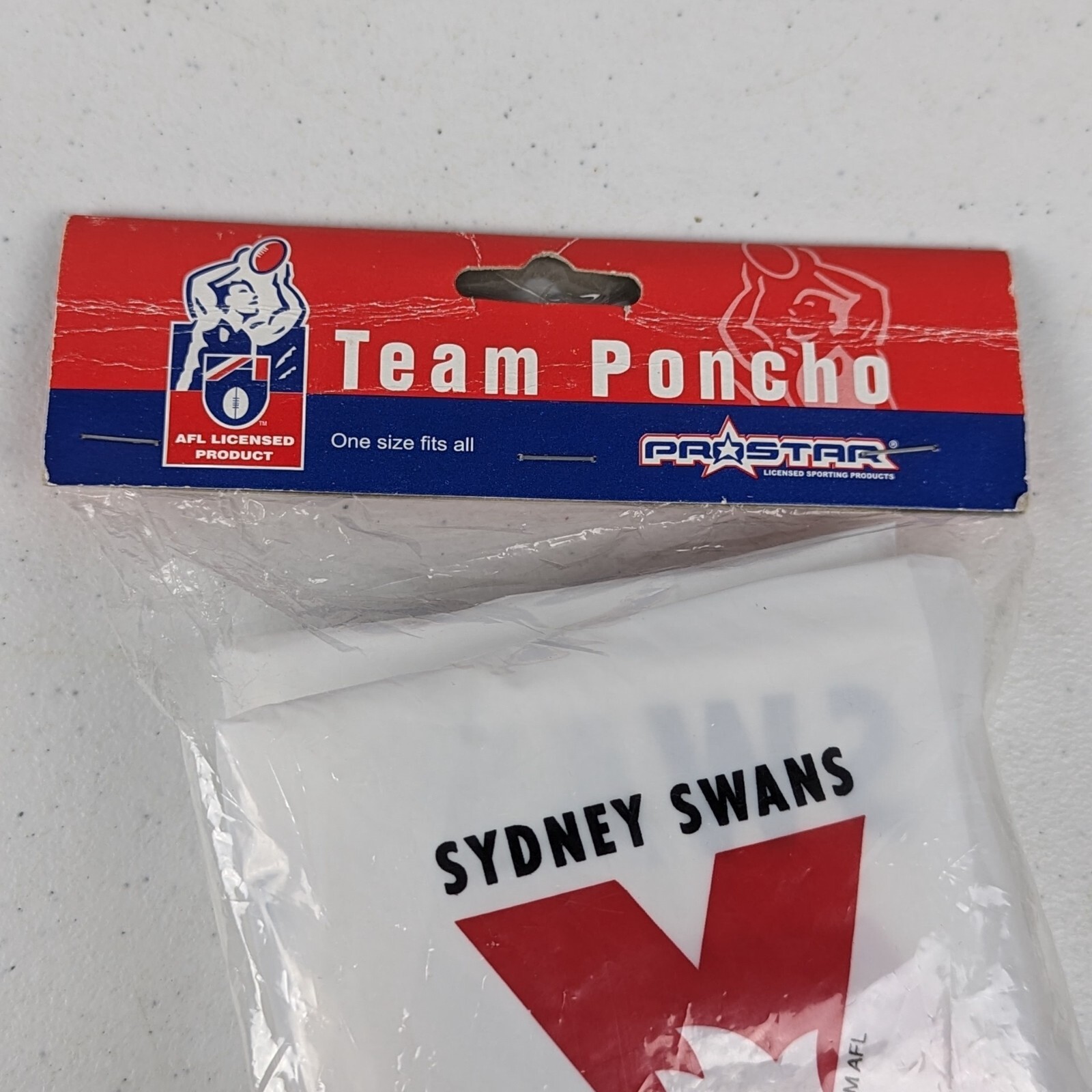 AFL Vintage Sydney Swans Team Poncho ProStar | One Size Fits All | New ...