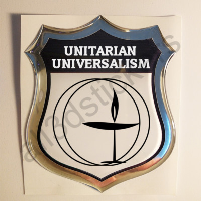 Unitarian Universalism Sticker Emblem 3D Resin Domed Gel Flag Car Decal ...