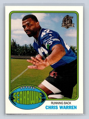 1996 Topps #21 Chris Warren 40th Anniversary Commemorative Seattle ...