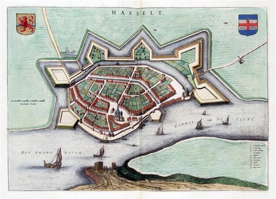 Reproduction plan ancien de Hasselt 1649 | eBay