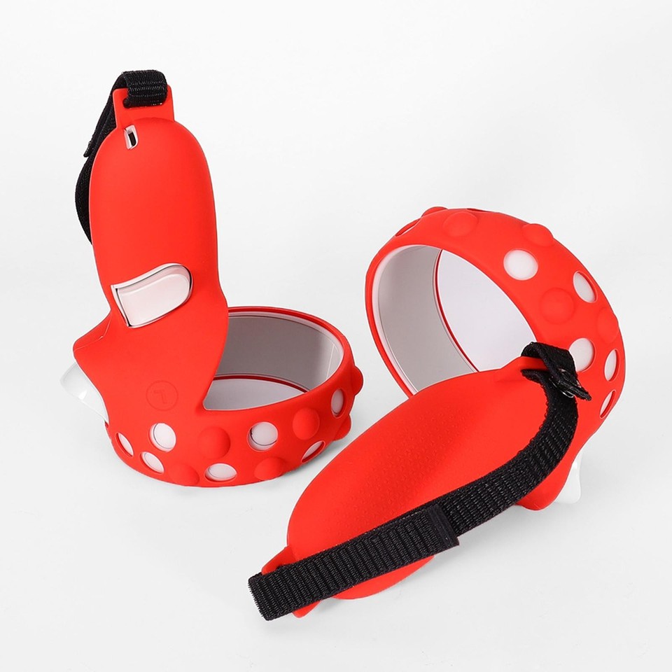 2Pcs Silicone Handle Grip Cover +Nylon Strap For Oculus Quest 2 VR ...