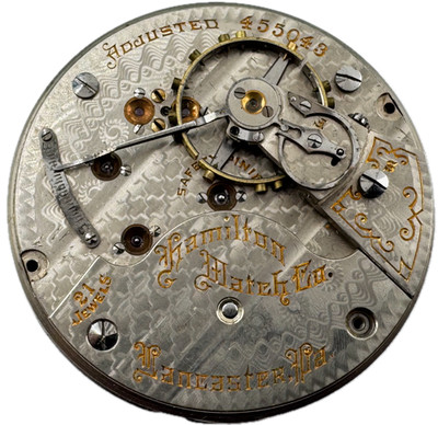 Antique 18s 1905 Hamilton 21 Jewel Railroad Pocket Watch Movement 940 ...