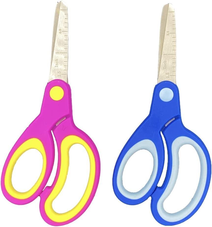 Left-handed Kids Scissors by (Pack of 5, Rounded-tip, 13.2 cm) - Lefty ...