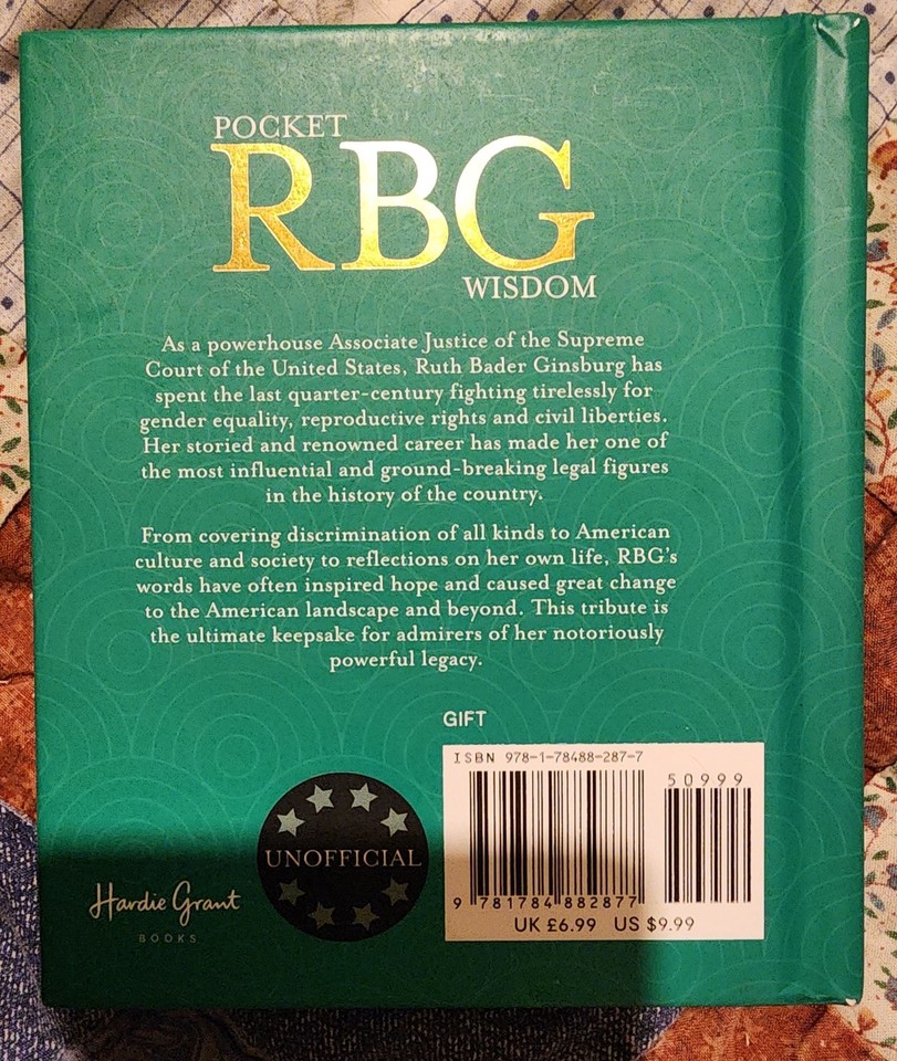 Pocket RBG Wisdom Hardcover | eBay