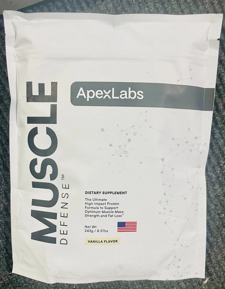 Apex Labs Muscle Defense Protein Powder 15 Servings Vanilla Exp 1/2027 ...