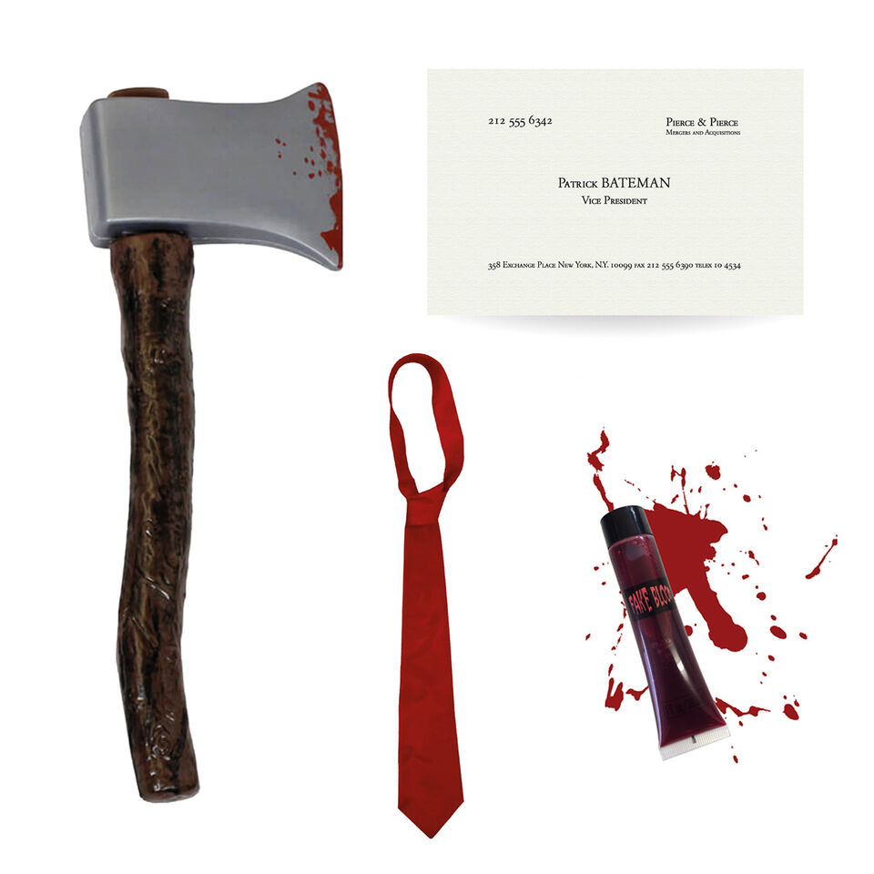 Patrick Bateman Costume Set American Psycho Halloween Fancy Dress Film ...