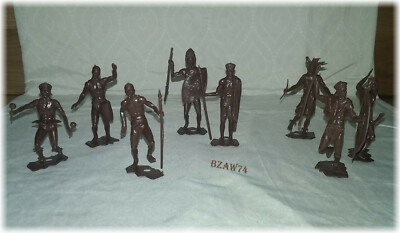 MPC Zulu Tribe, African Warriors, Playset Toy Figures, Set of 8 Men. | eBay
