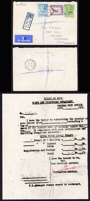 Aden 1954 Cover with Postmaster General handstamp | eBay UK