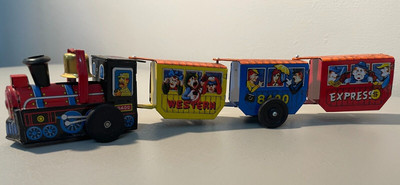 Vintage Wild West Train Toy Antique Wind-Up Tin Toy Collectible | eBay