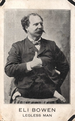 Eli Bowen Legless Man Freak Side Show Performer Acrobat Phocomelia VTG ...