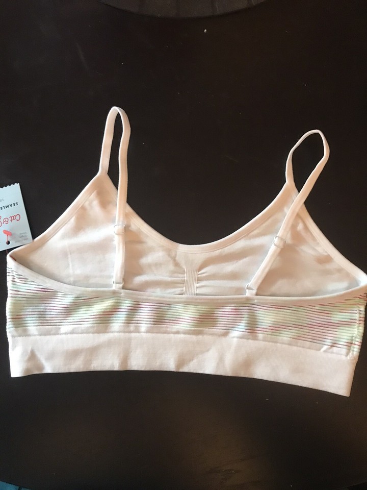 Girls' Seamless Crop Bra - Cat and Jack- Fresh White Size Medium ...