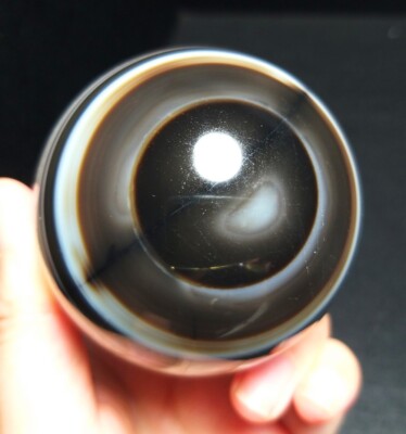 TOP 262G Natural Gobi Agate Eye Agate Sphere Ball Crystal Stone Healing ...