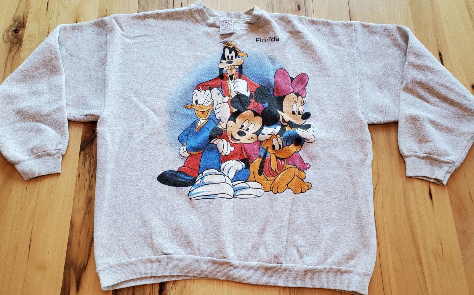 VTG Sherrys Best Mickey Minnie Mouse Goofy Donald Duck Crewneck ...