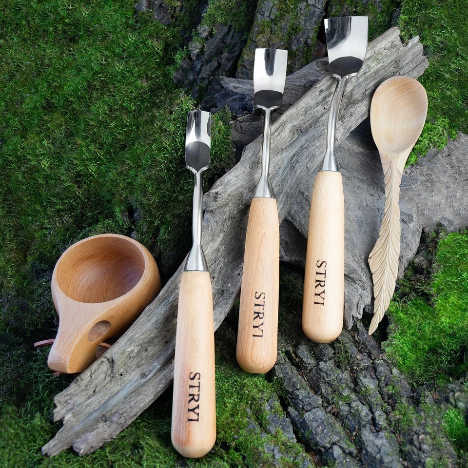 Bowl Gouges set, Bowl carving kit, Spoon carving tools, Bowl carving ...