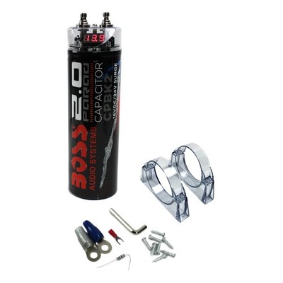 Boss Audio CPBK2 2 Farad 20-Volt Digital Voltage Car Audio Power ...