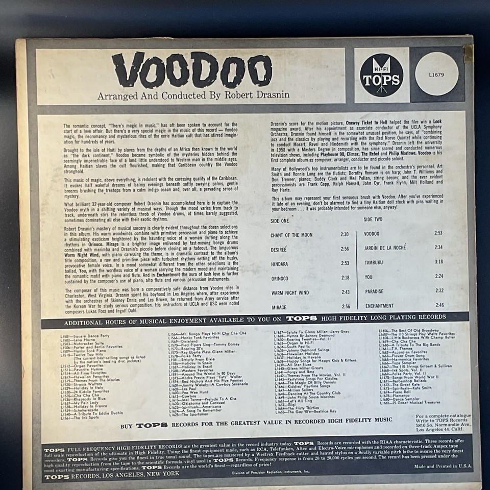 ‘VOODOO EXOTIC MUSIC FROM…’ by Robert Drasnin 1959 Vinyl Ultrasonically ...