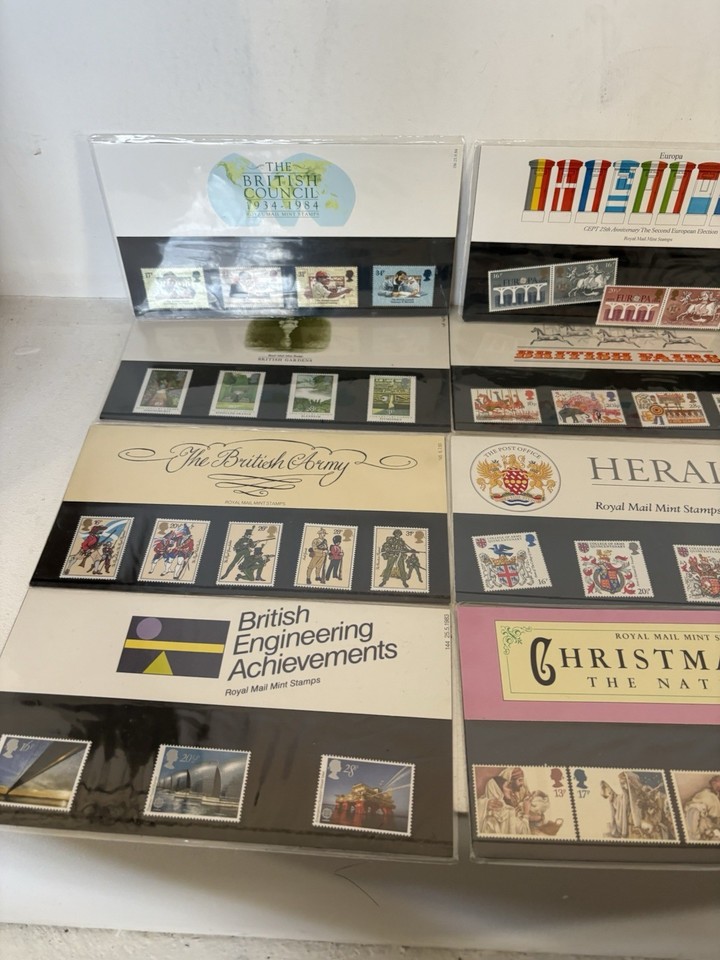 28 x Royal Mail Stamps Presentation Packs Set Bundle 1980s-1990s For ...