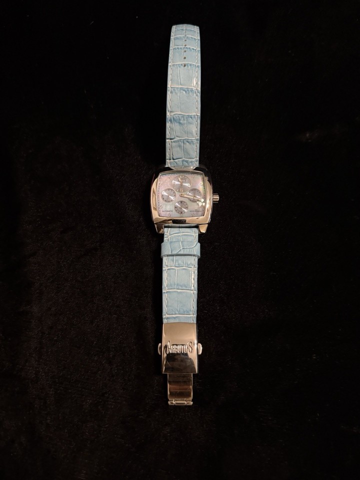Arbutus New York Automatic AR0088 F4 Men's/Womens Leather Color Blue ...