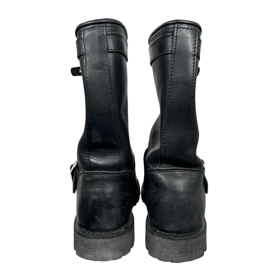 Red Wing 988 Black Leather Engineer Biker Style Boots Men's 7 | eBay