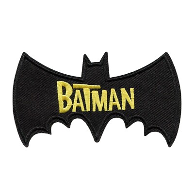 Batman Logo Embroidered Iron on Patch – Superhero Comic Book Fan Badge ...