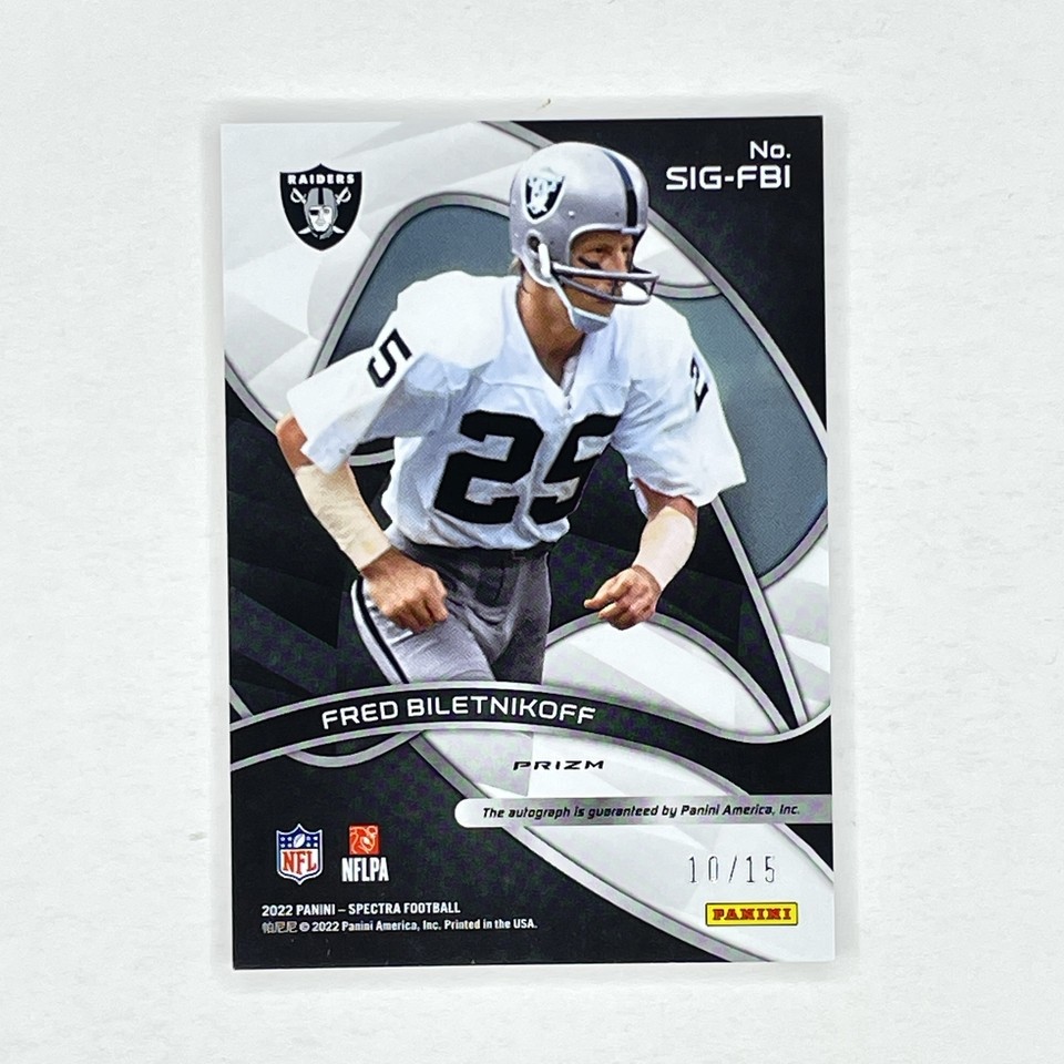 2022 Spectra Signatures Neon Pink Fred Biletnikoff Auto /15 #SIG-FBI ...