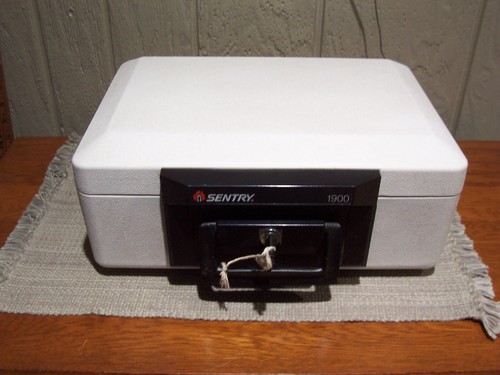 Sentry 1900 Safe Lock Box with Key Portable Home Security Water & Fire ...
