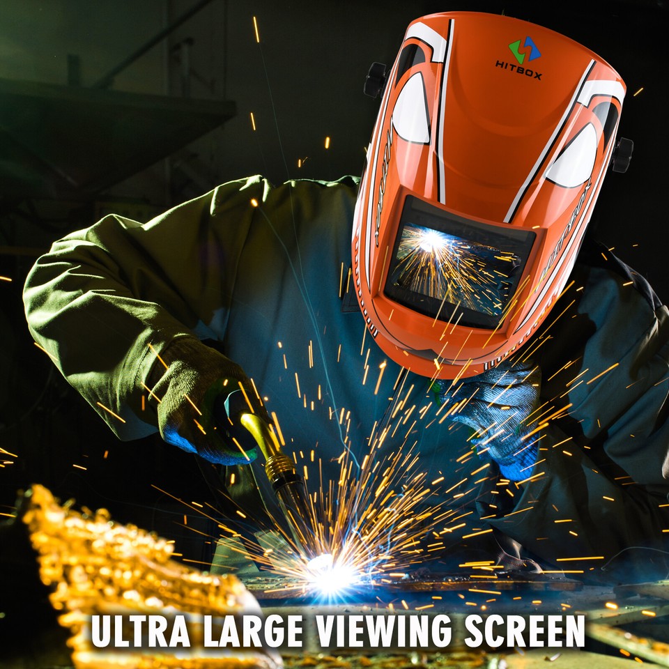 HITBOX automatic dimming welding helmet, large screen true color ...