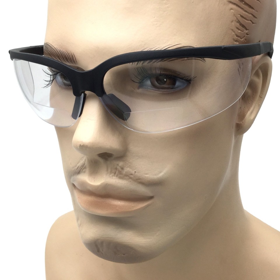 3 Pair Assorted Lot Bifocal Safety Reading Glasses Clear Lens ANSI ...