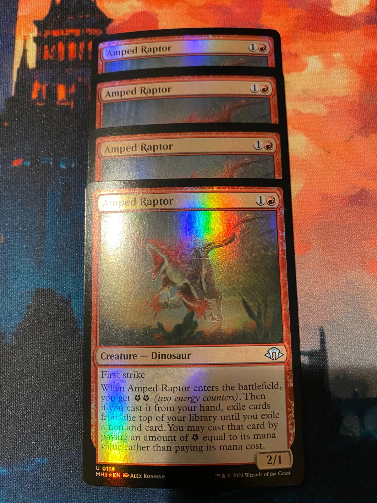 MTG Modern Horizons 3 Amped Raptor Foil x 4 | eBay