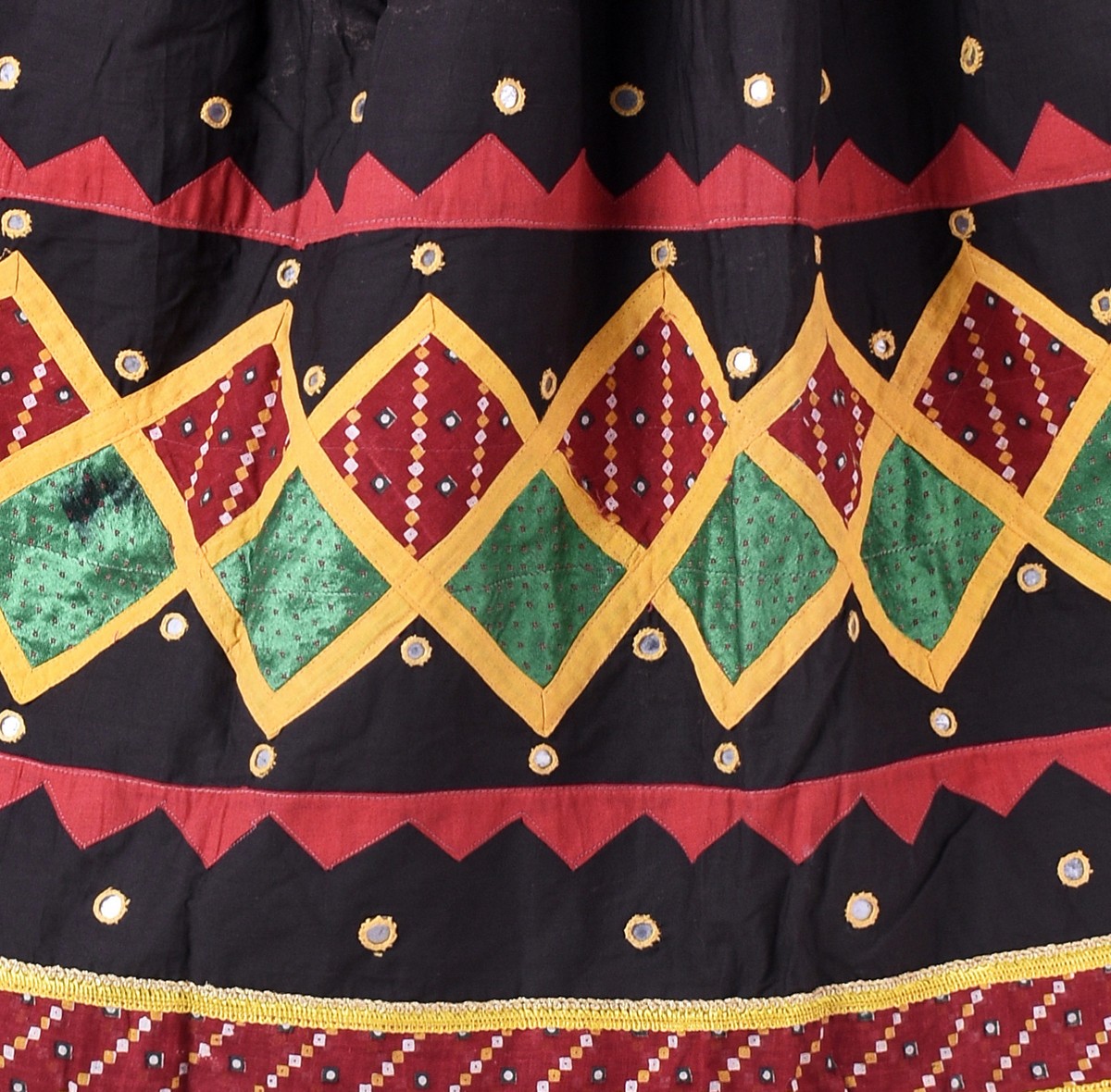Vintage Indian Mirror Embroidered Women Skater Long Skirt Vintage Indian Mirror Embroidered Women Skater Long Skirt