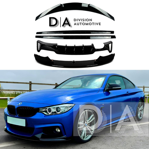 BMW 4 SERIES F32 F33 F36 GLOSS BLACK M PERFORMANCE BODY KIT SPOILER ...