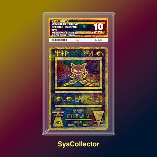 Ace 10 Ancient Mew 2019 Promo Speckle Holofoil Mewtwo Strikes Back ...