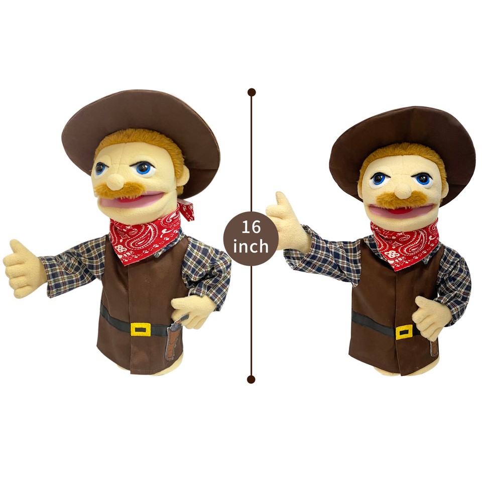Children's toys Cowboy Career Hand Puppet with Retractable Puppet ...