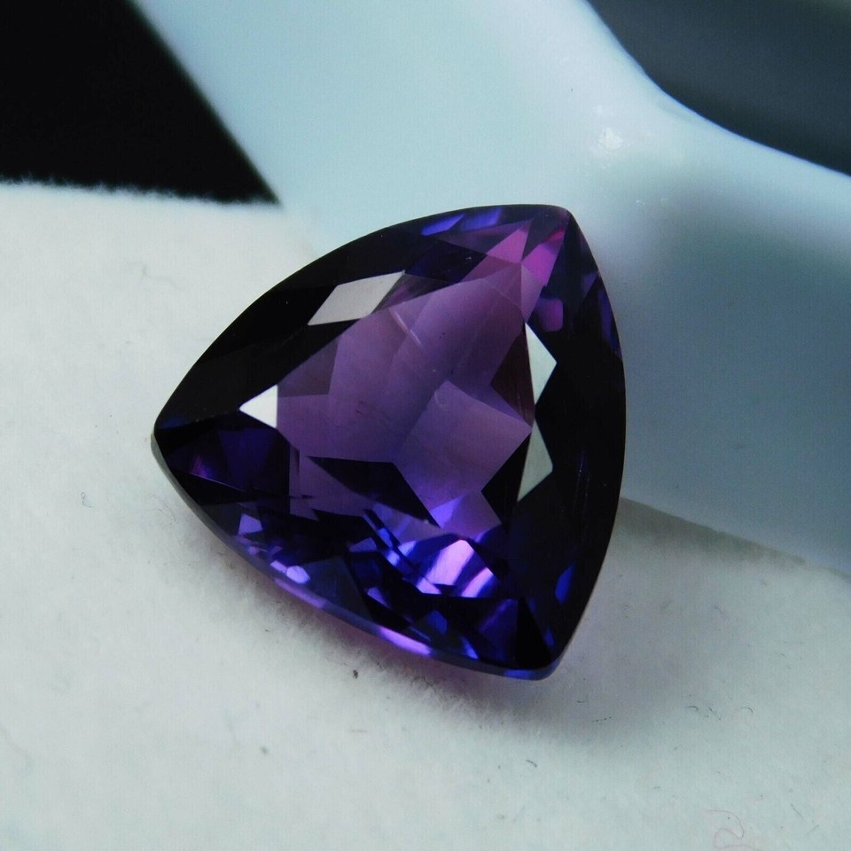8 Ct Extremely Rare Natural Purple Tanzanite Trillion Certified Loose ...