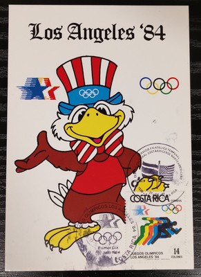Costa Rica Scott 307 Maximum Card Olympics Los Angeles Sports Running ...