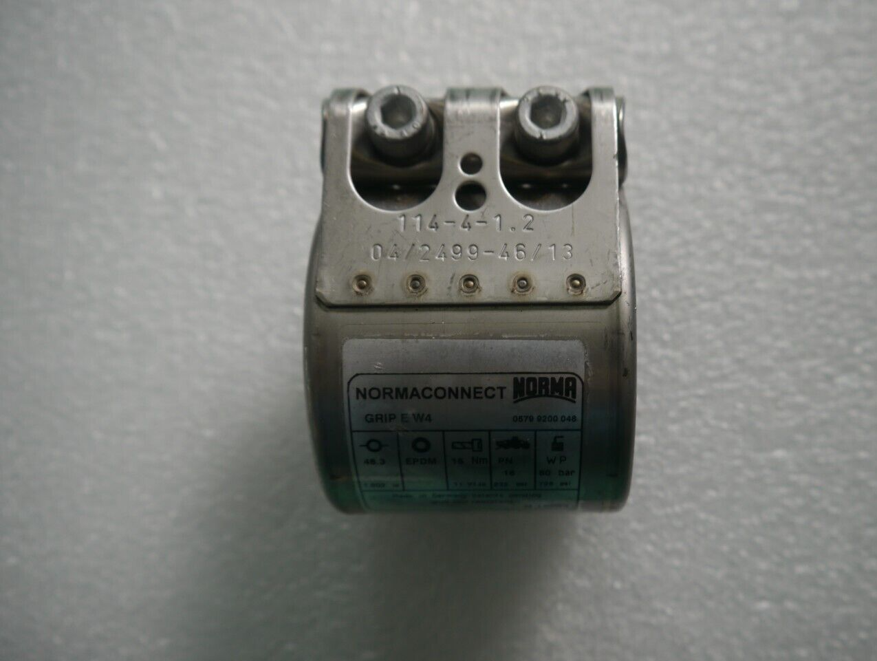 Norma NORMACONNECT Grip E W4 Stainless Steel Pipe Coupling 6.626" Pn16 ...