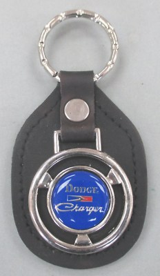 Vintage Blue Dodge CHARGER 2344 Steering Wheel Leather Key Ring 1972 ...