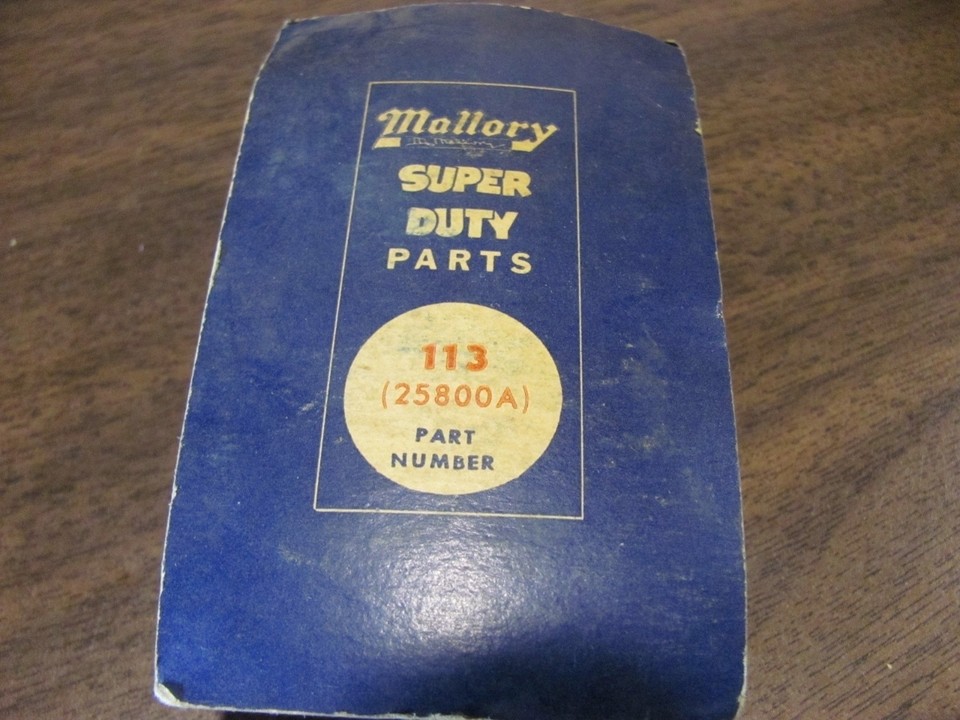 NOS Mallory Super Duty 25800A Points Kit Brand New Unopened | eBay