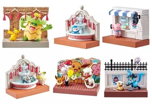 Candy Toy Trading Figures - Set 6 Types Pokemon Town 2 Festival Street ...