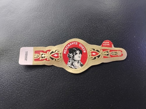 Rare Merchants Queen 1920's Vintage Embossed Cigar Band Label | eBay