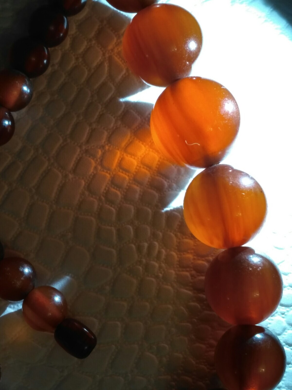 Antique Art Deco Honey Amber BAKELITE Graduated Beads… - Gem