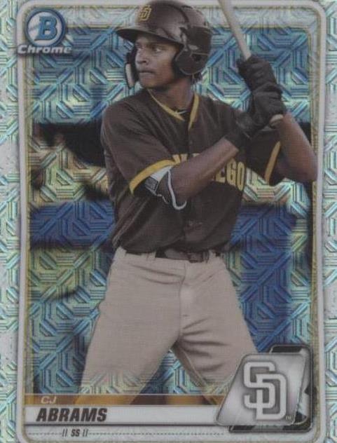 2020 Bowman - Chrome Prospects C.J. Abrams #BCP-62 Mojo Refractor (RC ...