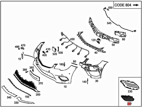 Genuine MERCEDES A207 C207 Cover bumper area 2078850424 | eBay