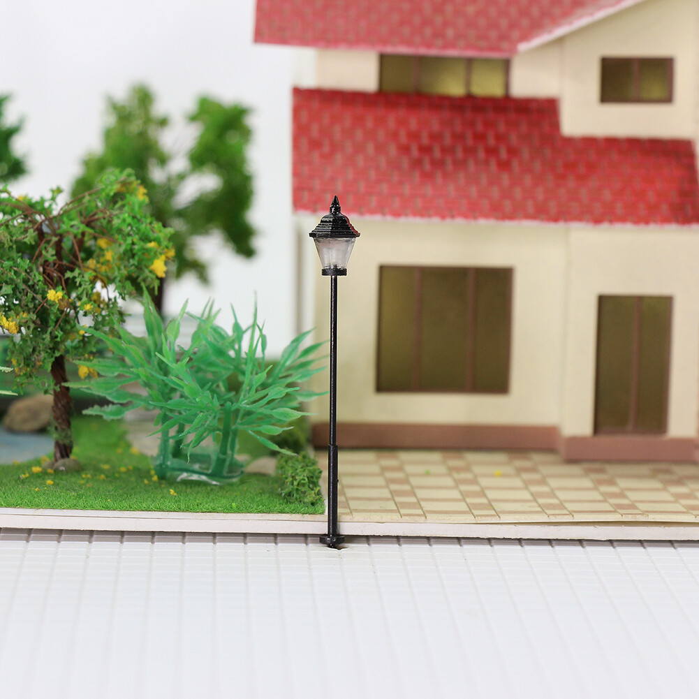 10pcs Model Railway LED HO Scale Lamps 1:87 Street Lights 2.24inch Warm ...