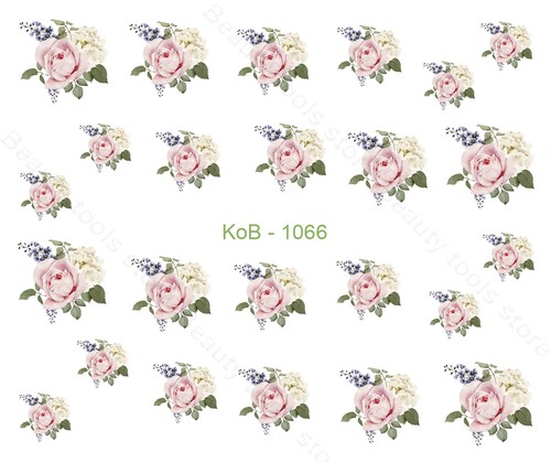 Nail Art Water Transfer Stickers Decal Pretty Pink Roses KoB-1066 | eBay