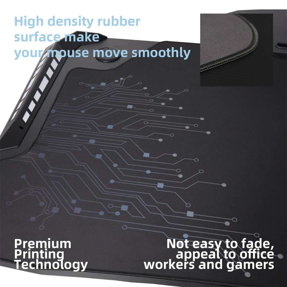 Extra Large Gaming Desk PC Computer Table Workstation RGB w/ Monitor ...