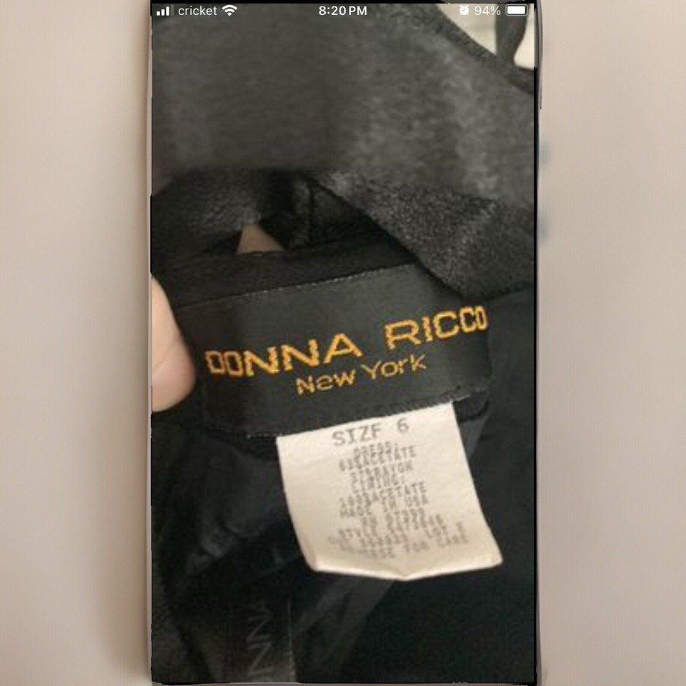 Vintage donna ricco dress size 6 | eBay