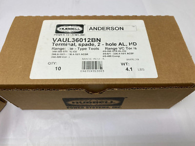 10-Hubbell Anderson VAUL36012BN Aluminum Compression Terminal Spade 2 ...