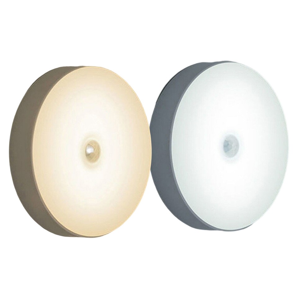 Led Motion Sensor Light USB Rechargeable PIR Wall Cabinet Stair Night ...