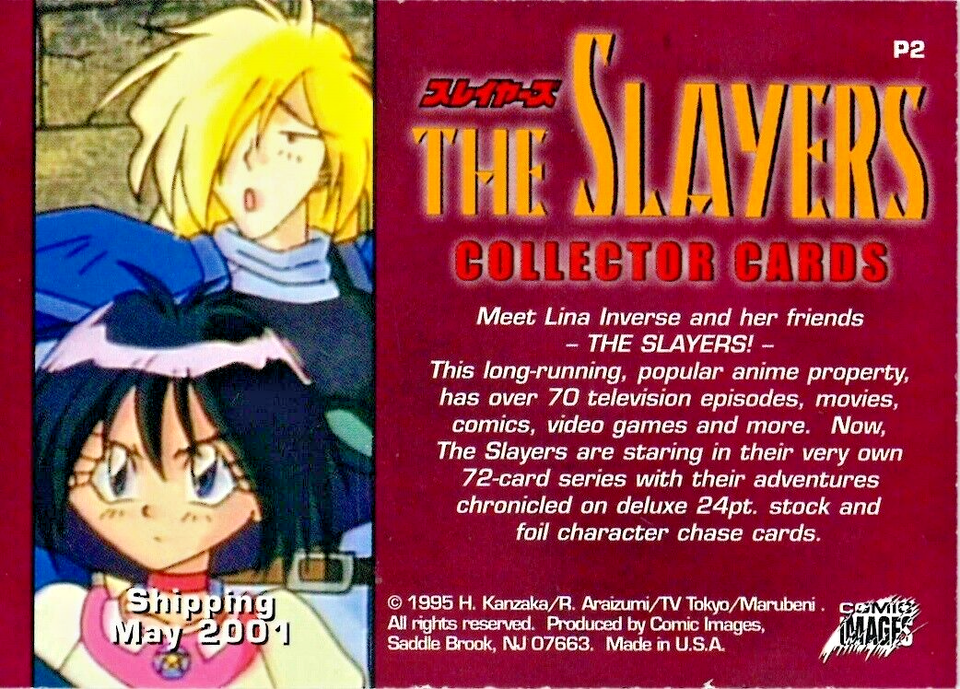 1995 Comic Images - The Slayers Collector Cards - Promo Card P2 | eBay